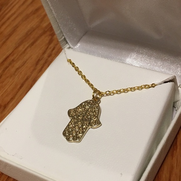 Jewelry | Gold Hamsa Hand Symbol Pendant Charm Necklace | Poshmark